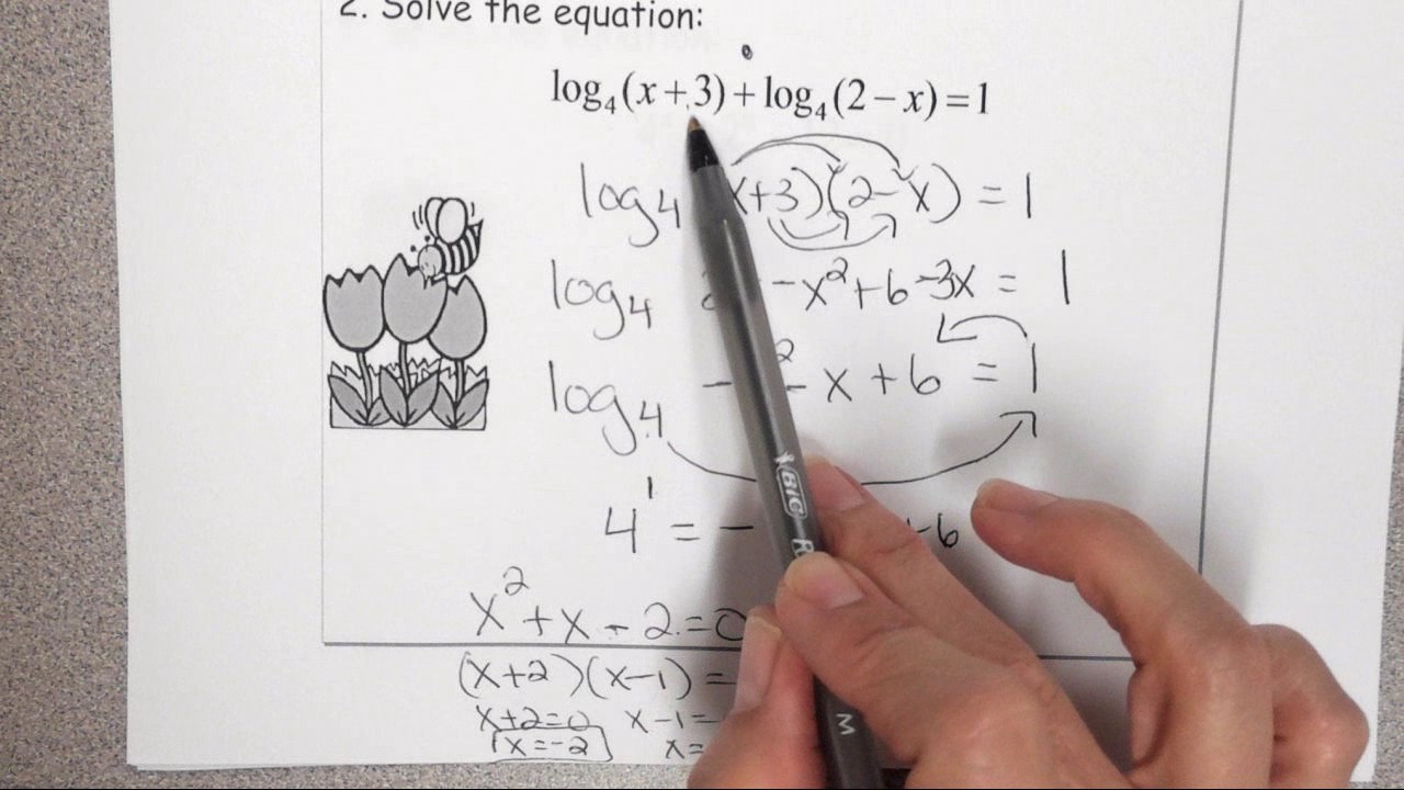 Solving Log and Exp Equations WS 4-6 March 20th - YouTube
