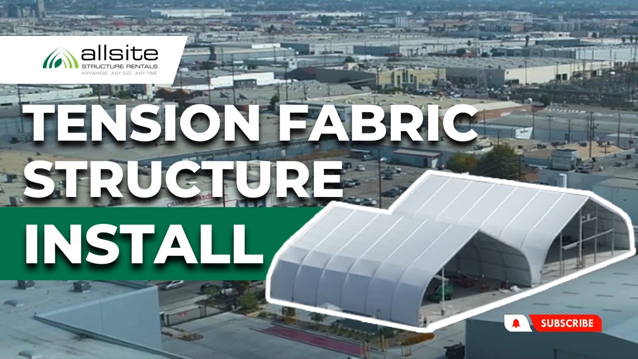 Tension Fabric Building Structure Installation for Warehouse/Storage in ...