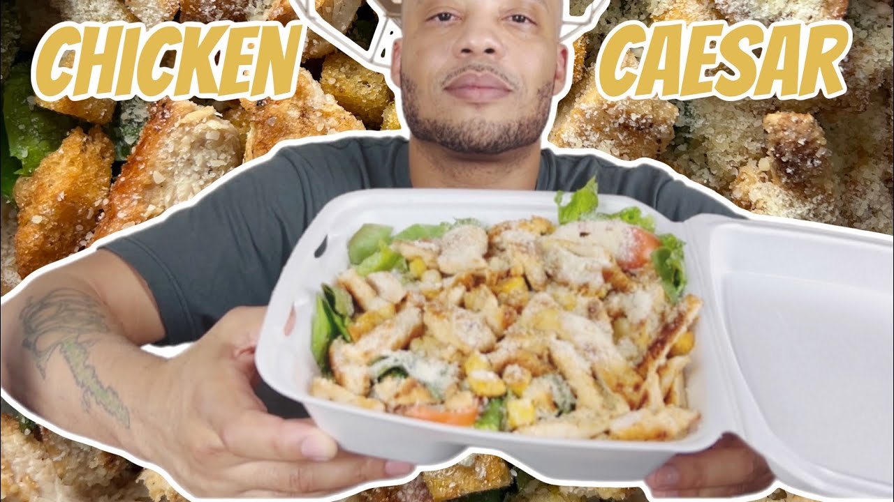The BEST Chicken Caesar Ranch Salad - YouTube