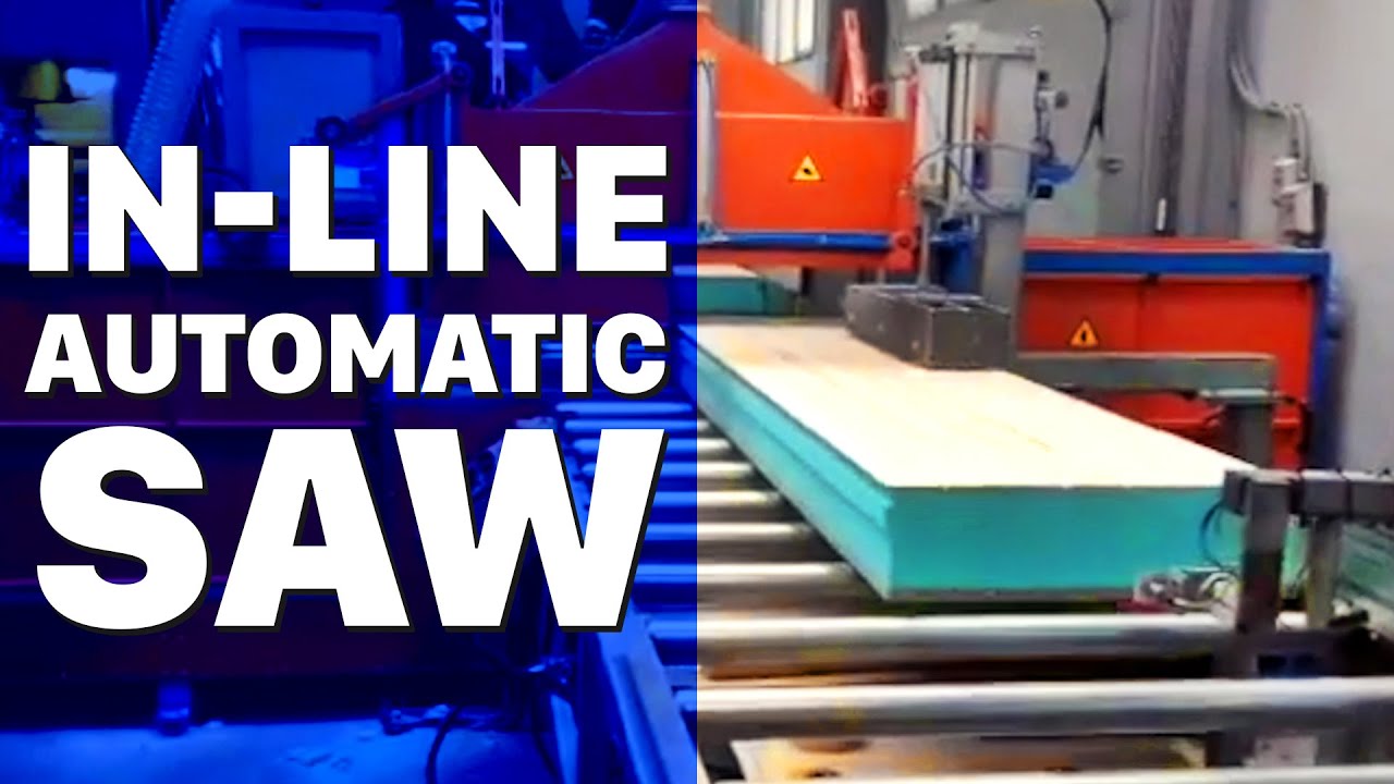 In-line automatic saw for continuous SIPs cutting process - YouTube