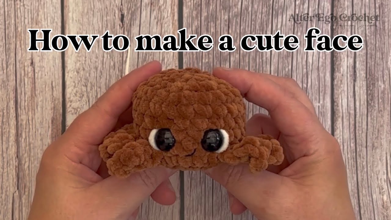 How to make a cute face on your plushie - YouTube