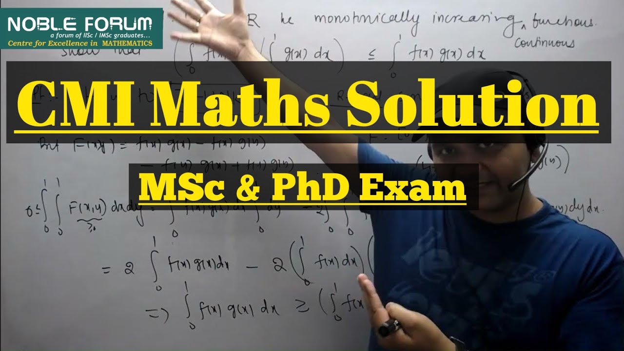 CMI Exam Preparation: In-Depth Maths Solutions for MSc & PhD | Noble ...