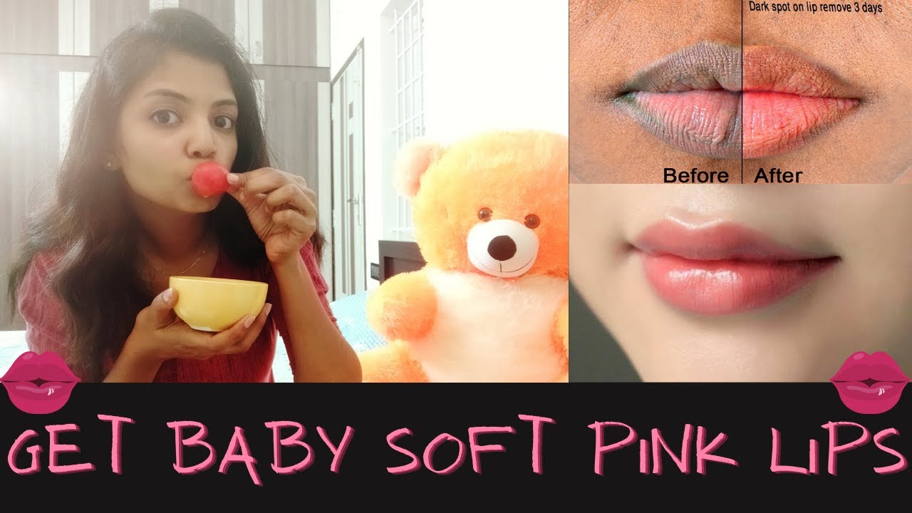 Get Baby Soft Pink Lips in just 5 minutes Naturally at Home || 100% ...