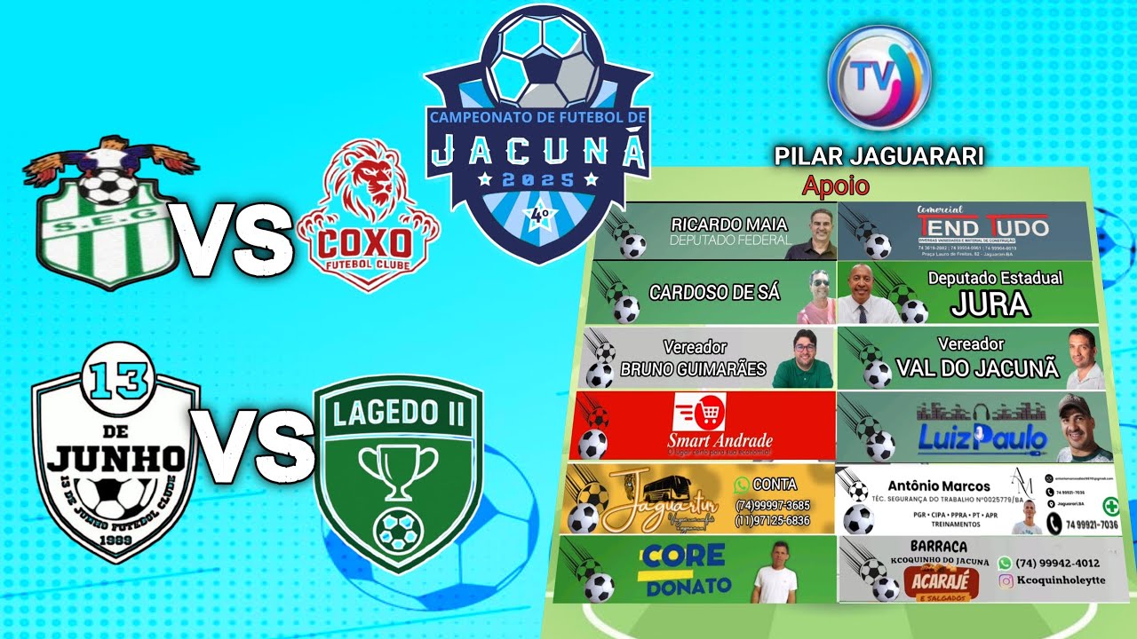 Campeonato de jacunã 2025 ( gama X coxo e 13 de junho X lagedo) - YouTube