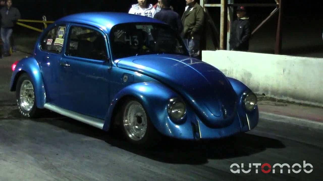 Volkswagen "vocho" azul 1/4 milla - Automob - YouTube