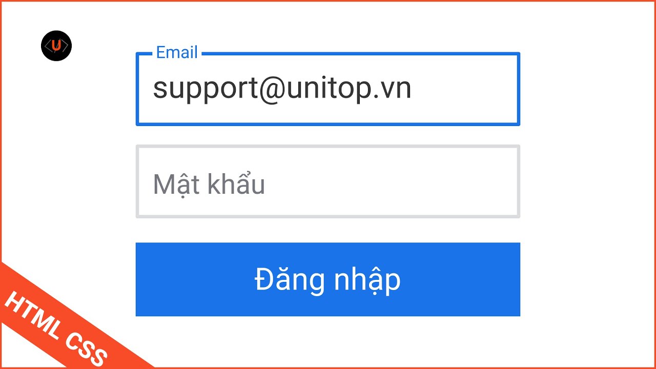 Tạo form đăng nhập bằng html css đẹp như Gmail | Unitop.vn - YouTube