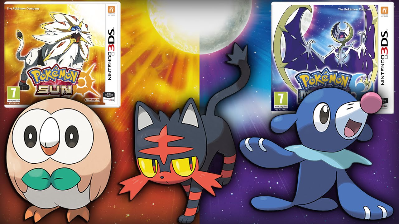 POKEMON SUN AND MOON STARTERS REVEALED! + COVER LEGENDARIES AND TRAILER ...