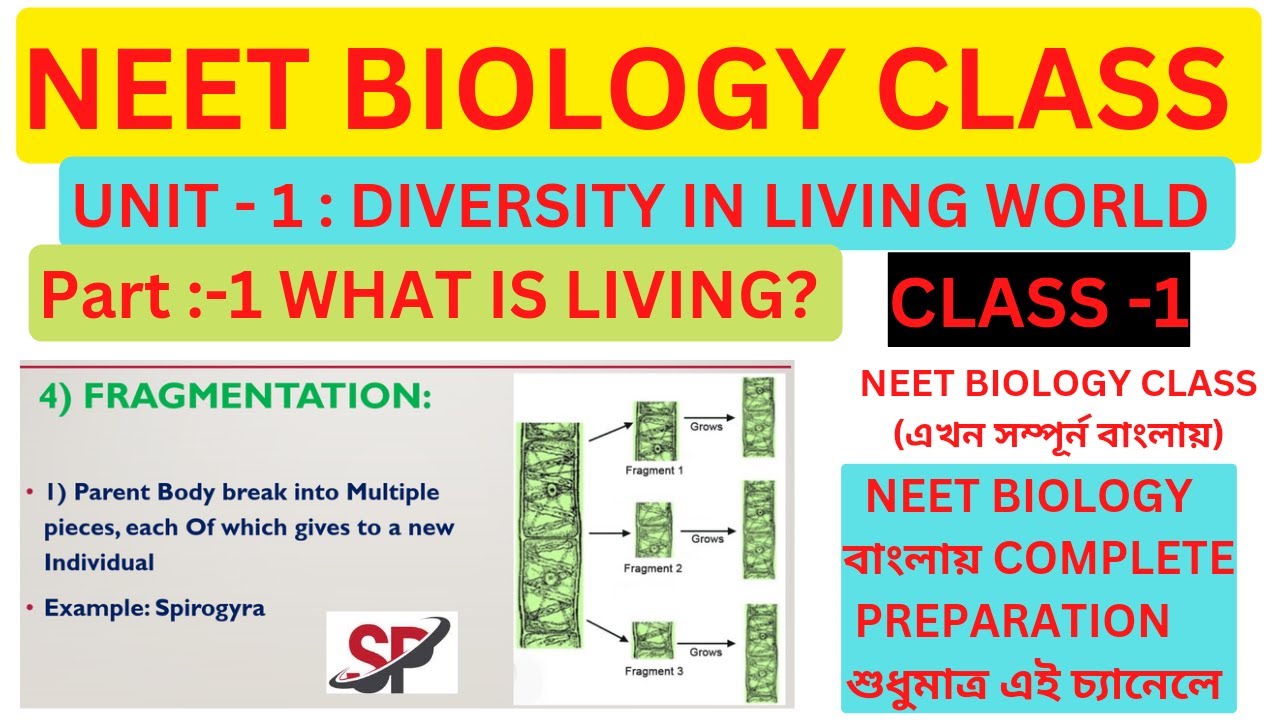 Neet Biology Class/Diversity In Living World/Part- 1 What Is Living ...