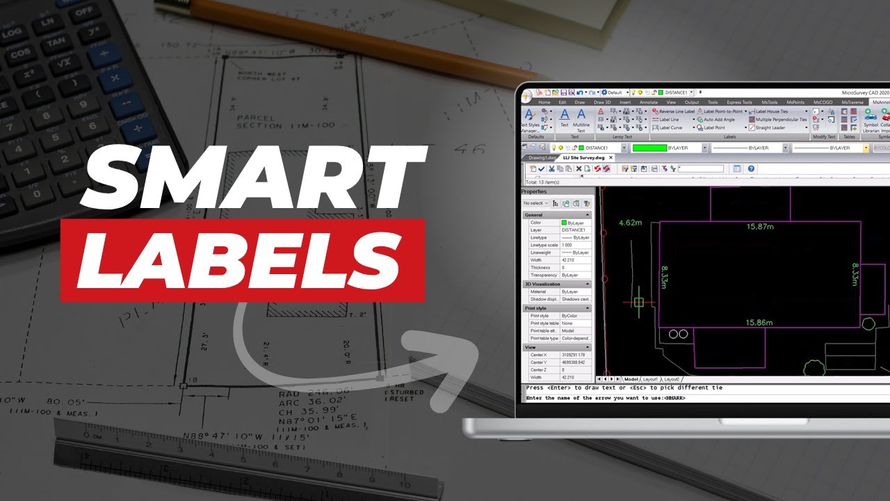 Enhance Your Drafting with MicroSurvey CAD Smart Labels! - YouTube
