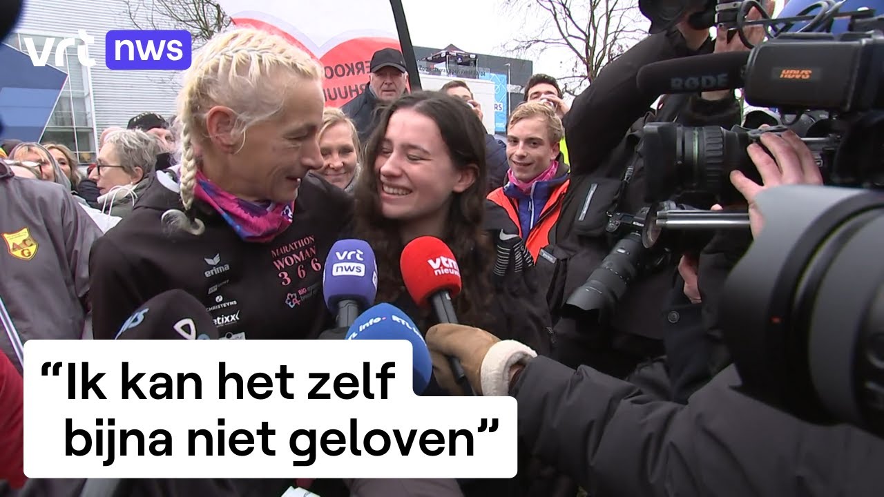 Hilde Dosogne sluit jaar af met haar 366e marathon - YouTube