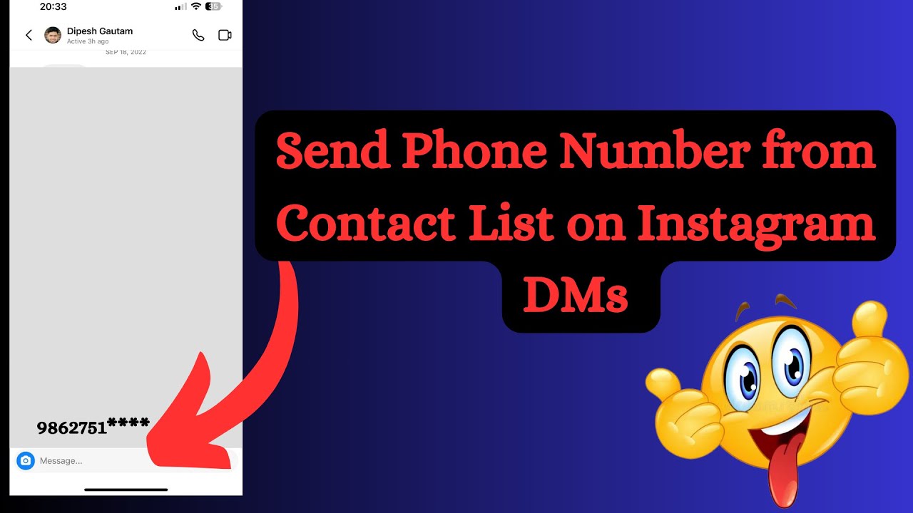 How to Send Phone Number from Contact List on Instagram DMs ? - YouTube