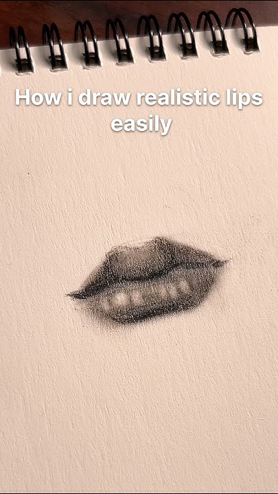 Drawing realistic lips using pencil | lips tutorial easy #shorts #viral ...