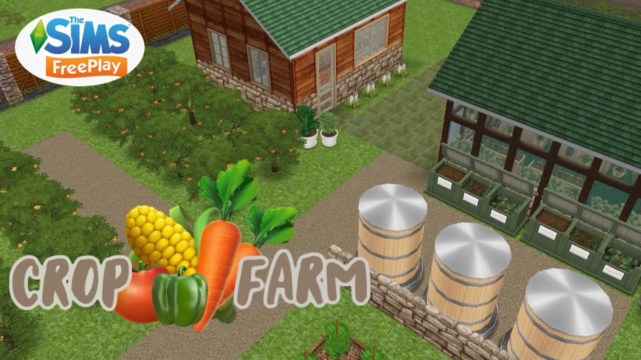 Crop Farm 🌽🫑🍅🥕🧅🧄🥔 | Original Design| Sims FreePlay - YouTube