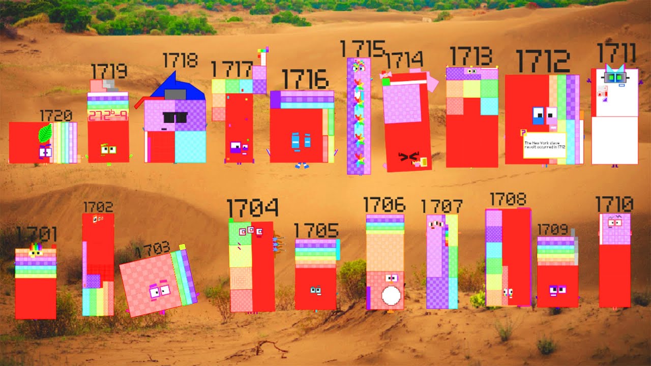 Numberblocks Band Retro 1701 to 1720 - YouTube