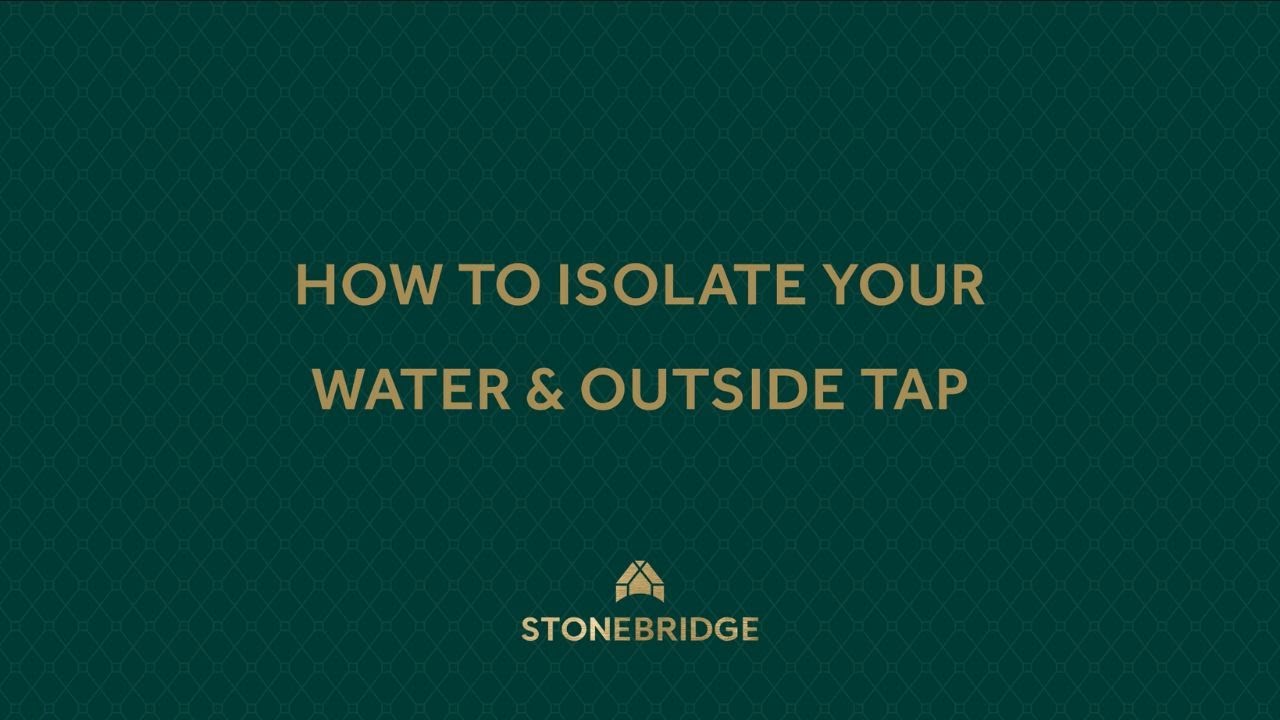 How to: Isolate your water and outside tap - YouTube