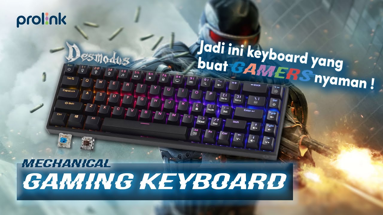 'DESMODUS' Mechanical Gaming Keyboard TOP Keren & Mewah! | RGB ...