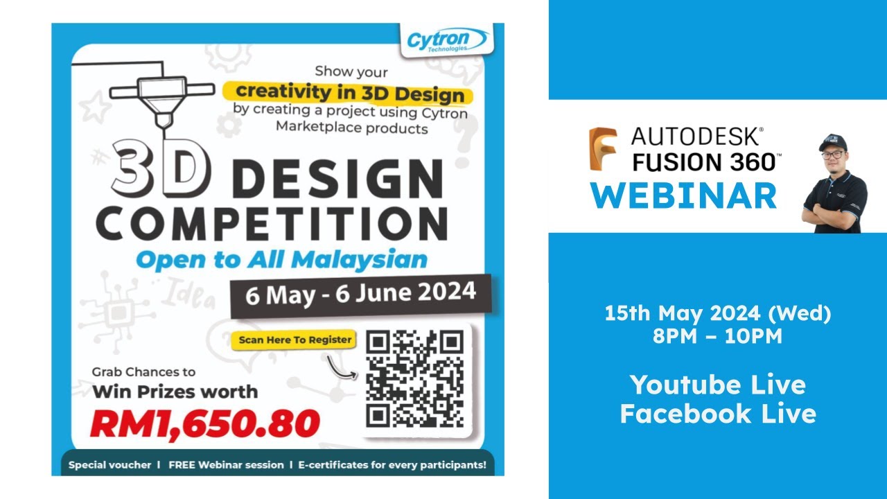 [3D Design Competition] Belajar reka bentuk 3D dengan Autodesk Fusion ...
