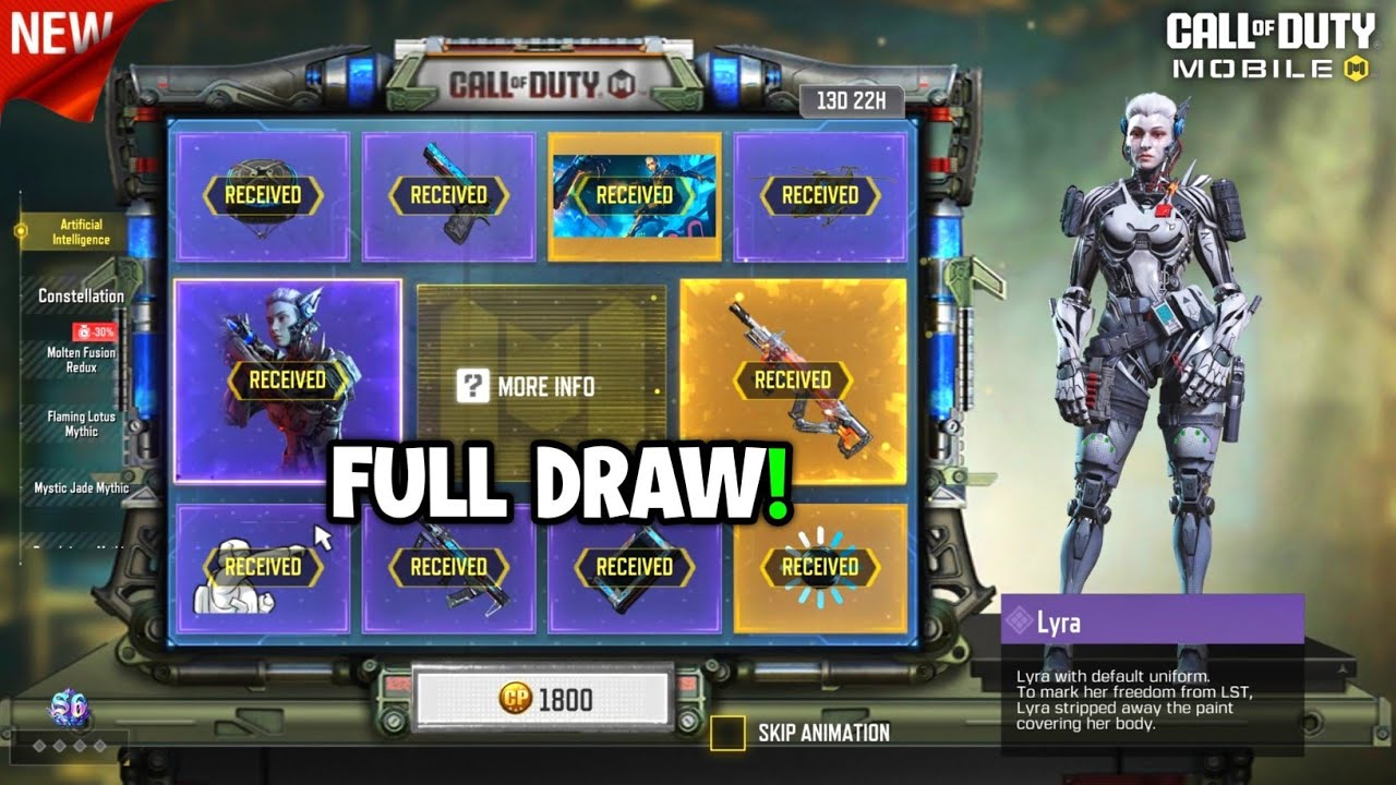 Buying New ARTIFICIAL INTELLIGENCE Draw in CODM | Legendary VLK Rogue ...