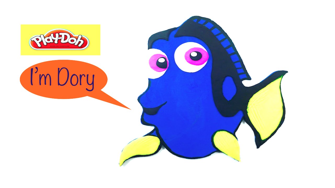 How to make baby dory from disney finding dory -Playdough activity ...