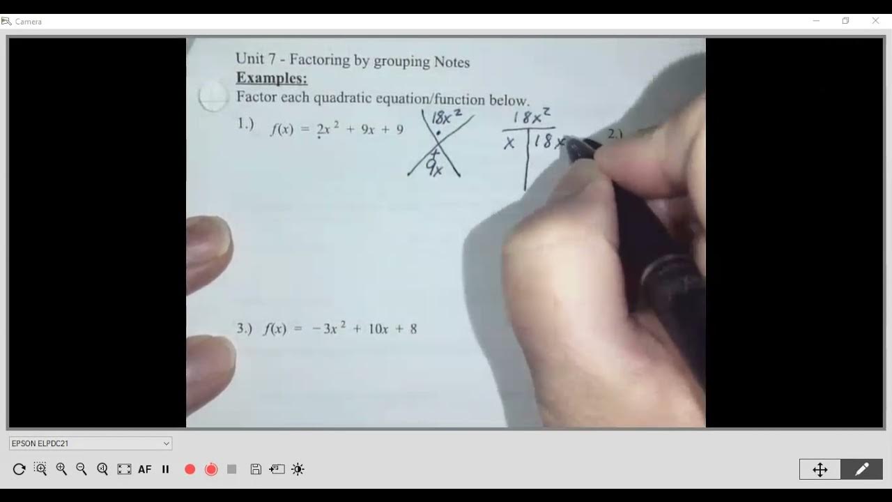 Algebra 1 Unit 7: Factor by Grouping Notes - YouTube
