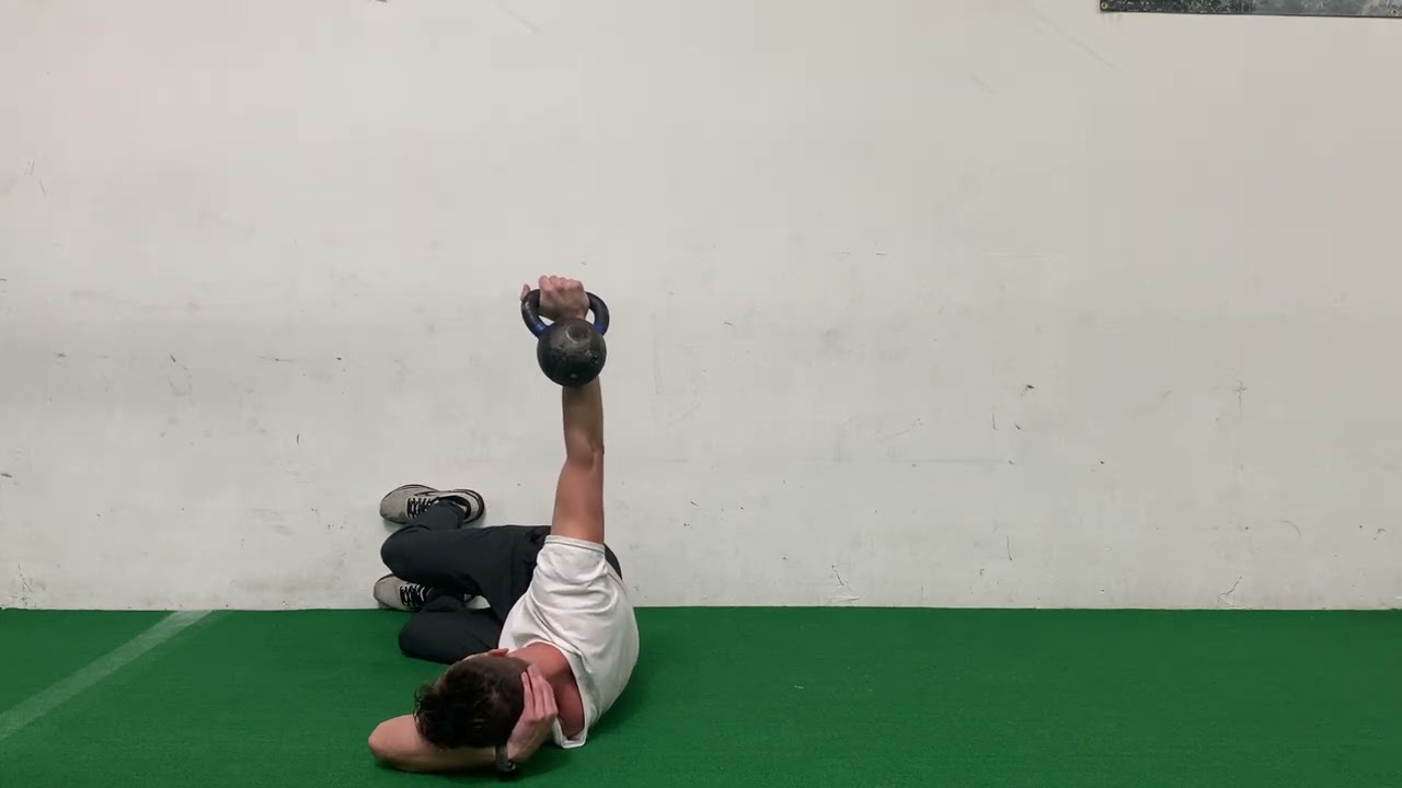 Left sidelying right side arm reach - YouTube