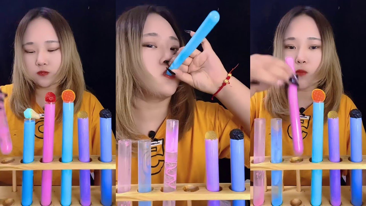 Drinking AMSR color | drinking colorful | ASMR - YouTube