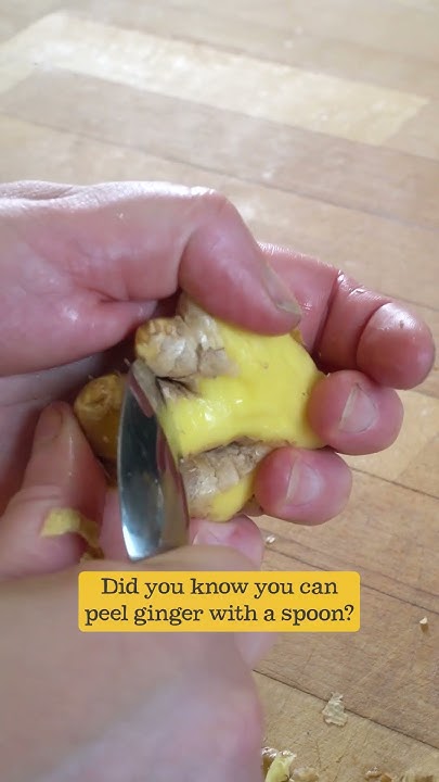Easiest way to peel ginger? - YouTube