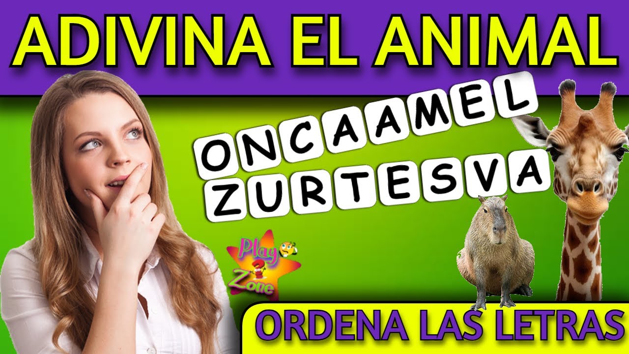 ORDENA las LETRAS y ADIVINA el ANIMAL OCULTO. ORDENA las PALABRAS. TEST ...