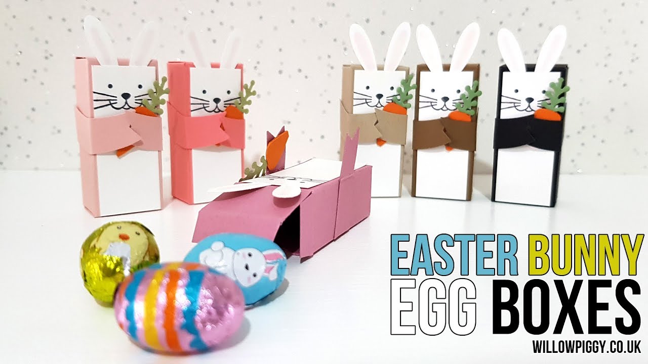 Easter bunny egg boxes using stampin up supplies - YouTube