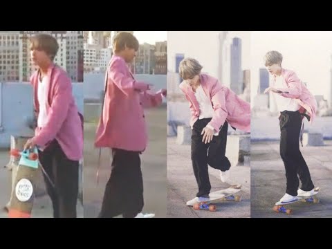 V is On the Way To Your Home With Skateboard 🤣| Cuteness Overloaded 😍|