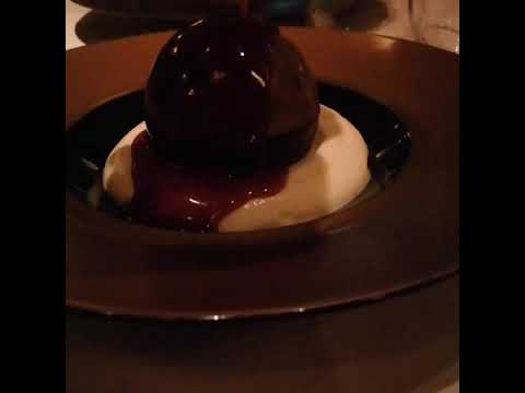 Melting chocolate dome - YouTube