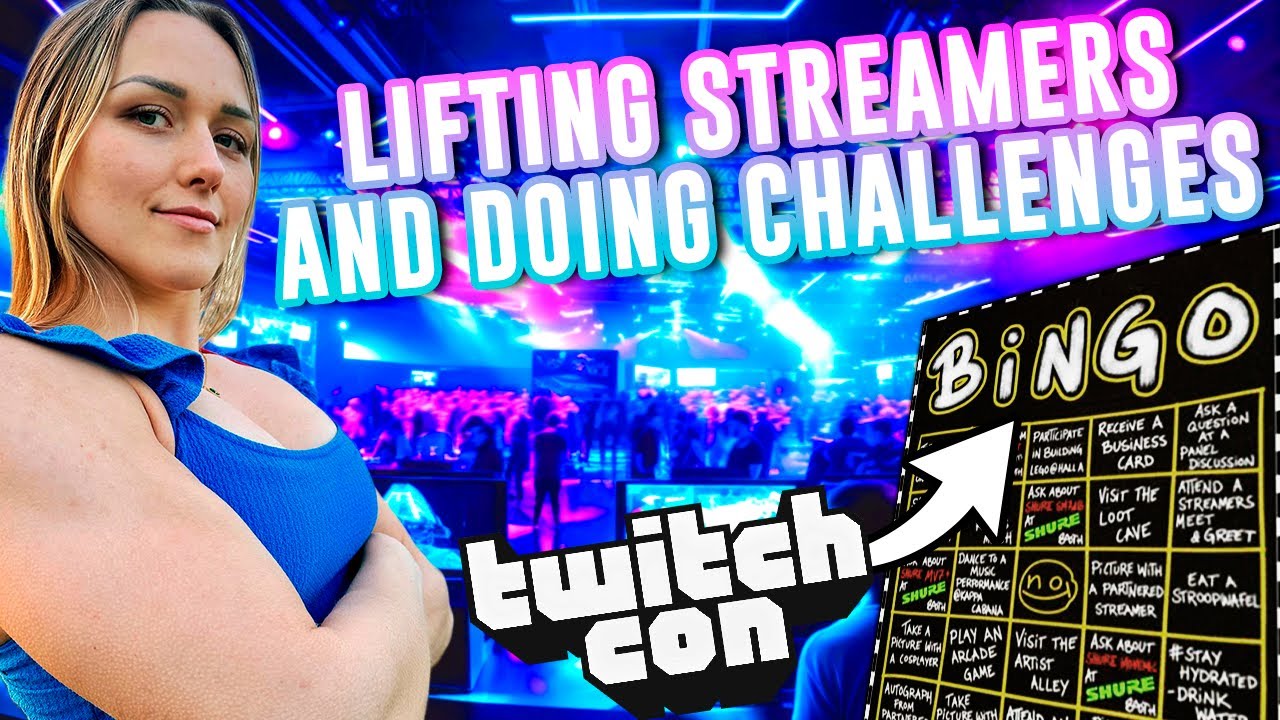 LIFTING STREAMERS AND DOING BINGO - TwitchCon Rotterdam 2024 - YouTube
