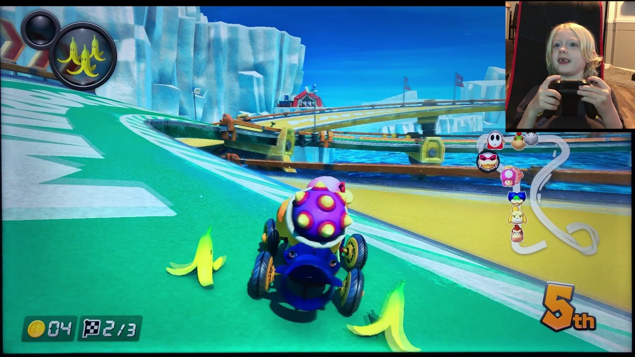 Finn Plays Mario Kart 8 Deluxe - YouTube