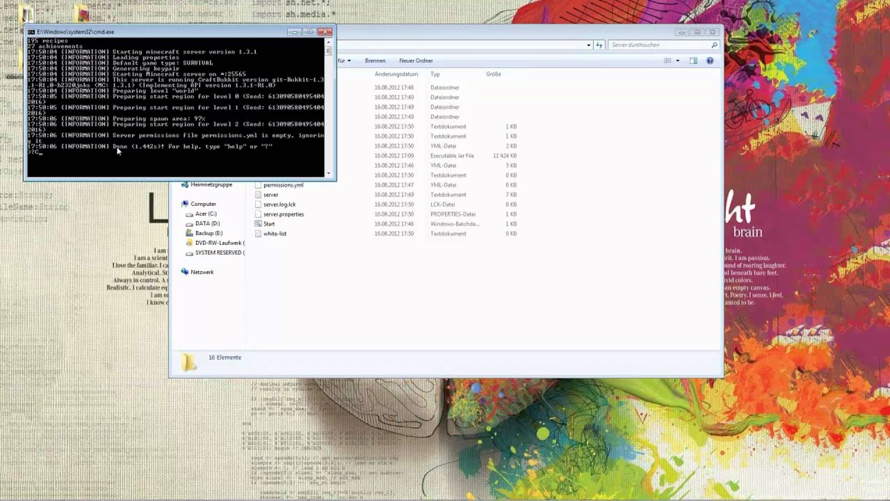 Minecraft 1.3.1 Tutorial: Bukkit Server erstellen mit Hamachi - YouTube