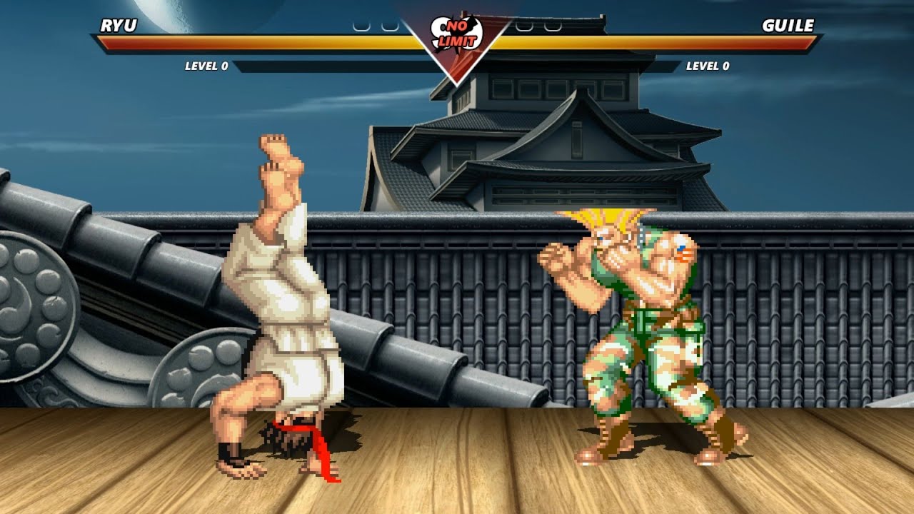 RYU vs GUILE - High Level Insane Fight! - YouTube