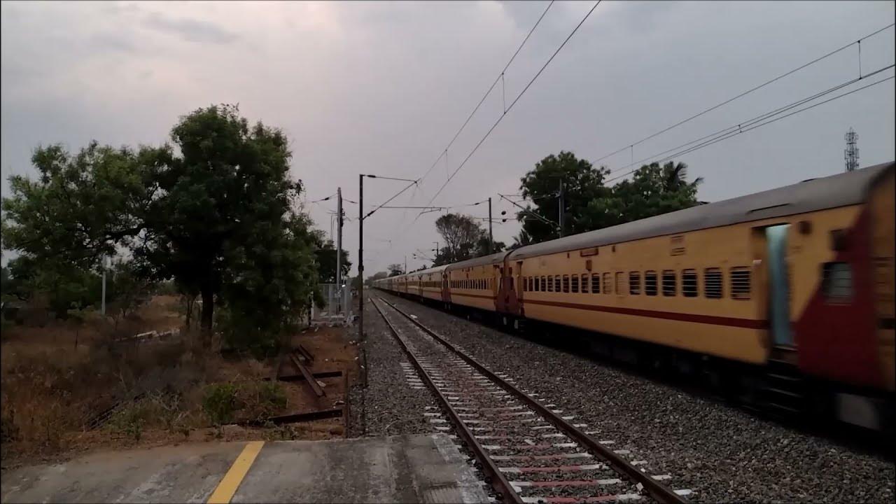 Most popular 17229 Thiruvananthapuram Secunderabad Sabari Express with Lallaguda WAP7 ! - YouTube