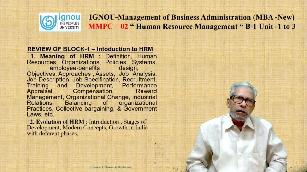 5. Human Resource Management MMPC - 002 (Part- 10) - YouTube
