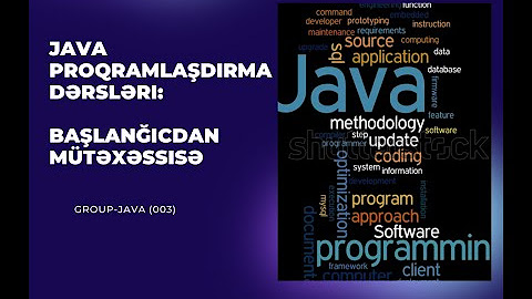 GROUP-JAVA (003) ["Java Proqramlaşdırma Dərsləri: Başlanğıcdan Mütəxəssisə"] - YouTube
