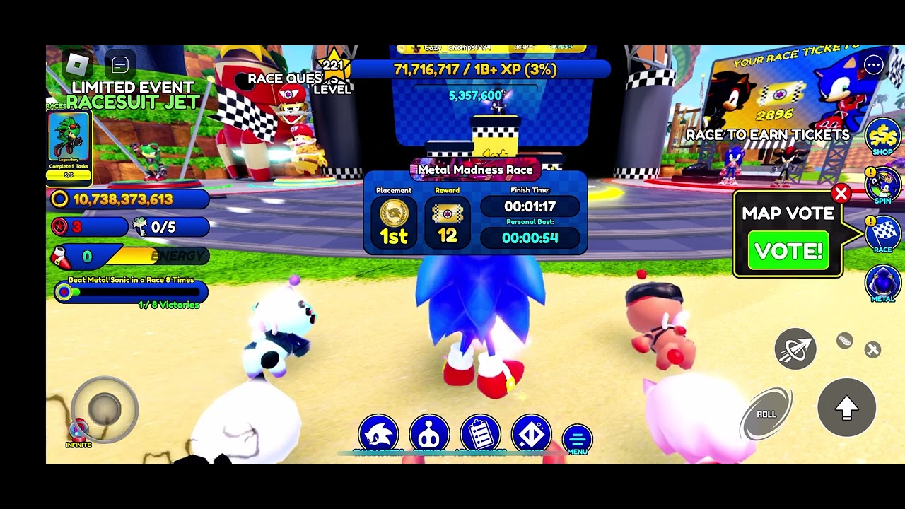 The battle of the "METAL" sonics and friends in sonic speed simulator ...