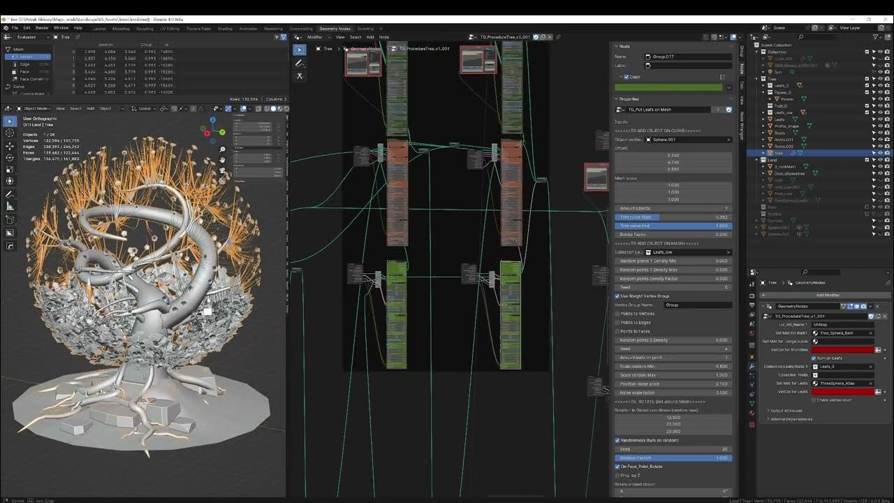 SpheraTree Blender tree generator on geometry nodes - YouTube