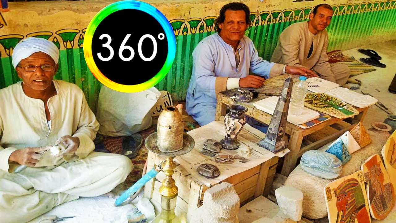 360° Video Luxor Alabaster Factory Full Tour Visit Egypt By Car ...