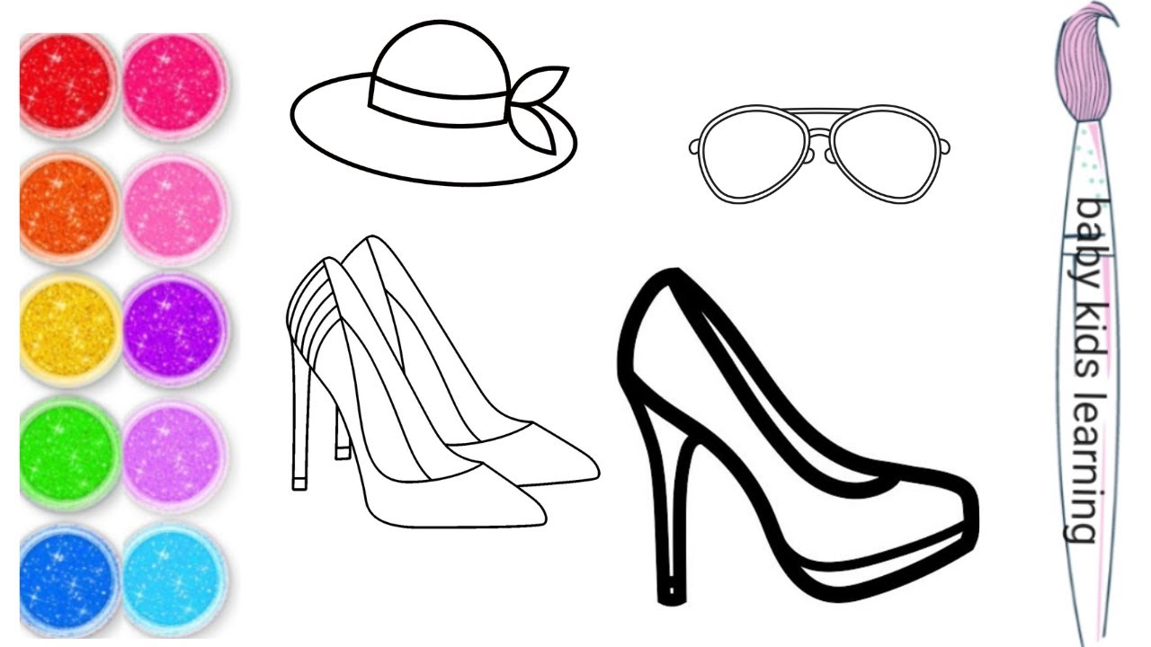 sandal 👡 / shoes drawing for beginners//how to draw sandal/ shoes ...