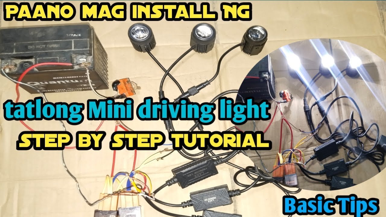 Paano mag install ng Tatlong Mini driving light Step by step tutorial ...