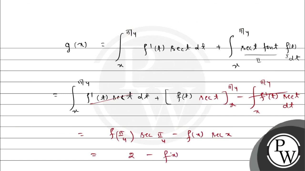 Let \(f: R \rightarrow R\) be a differentiable function such that \(f\left(\frac{\pi}{4}\right ...