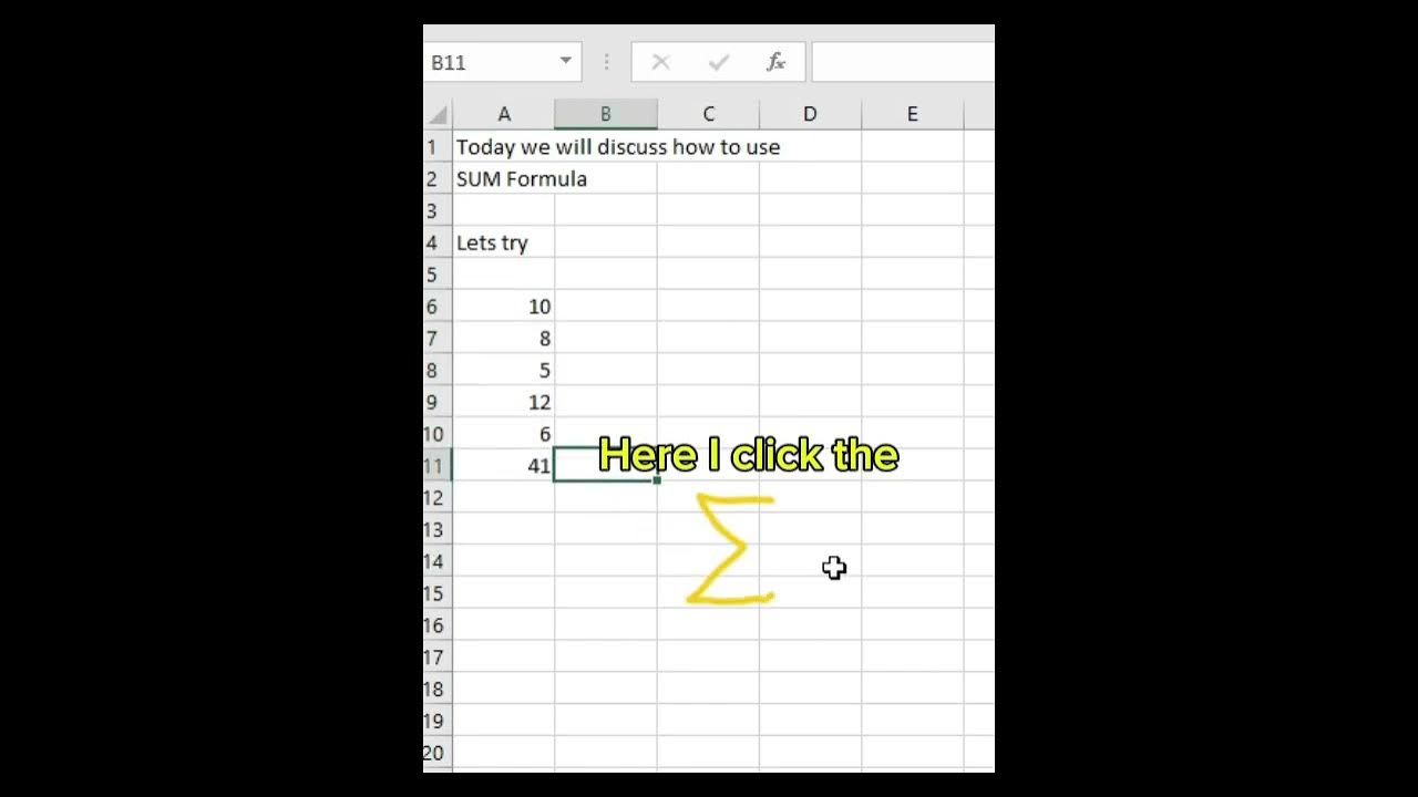 How to use SUM Formula in Excel - YouTube