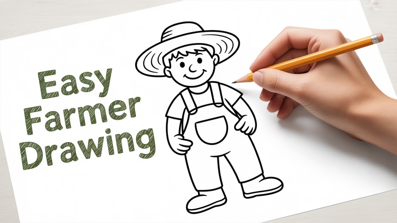 Draw an Old Macdonald Farmer Step By Step! | Cute and Easy drawing ...