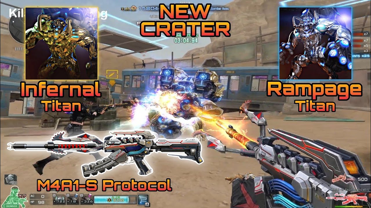 M4A1-S-Protocol Lvl 1 | New Crater (HARD) Gameplay | Crossfire ...