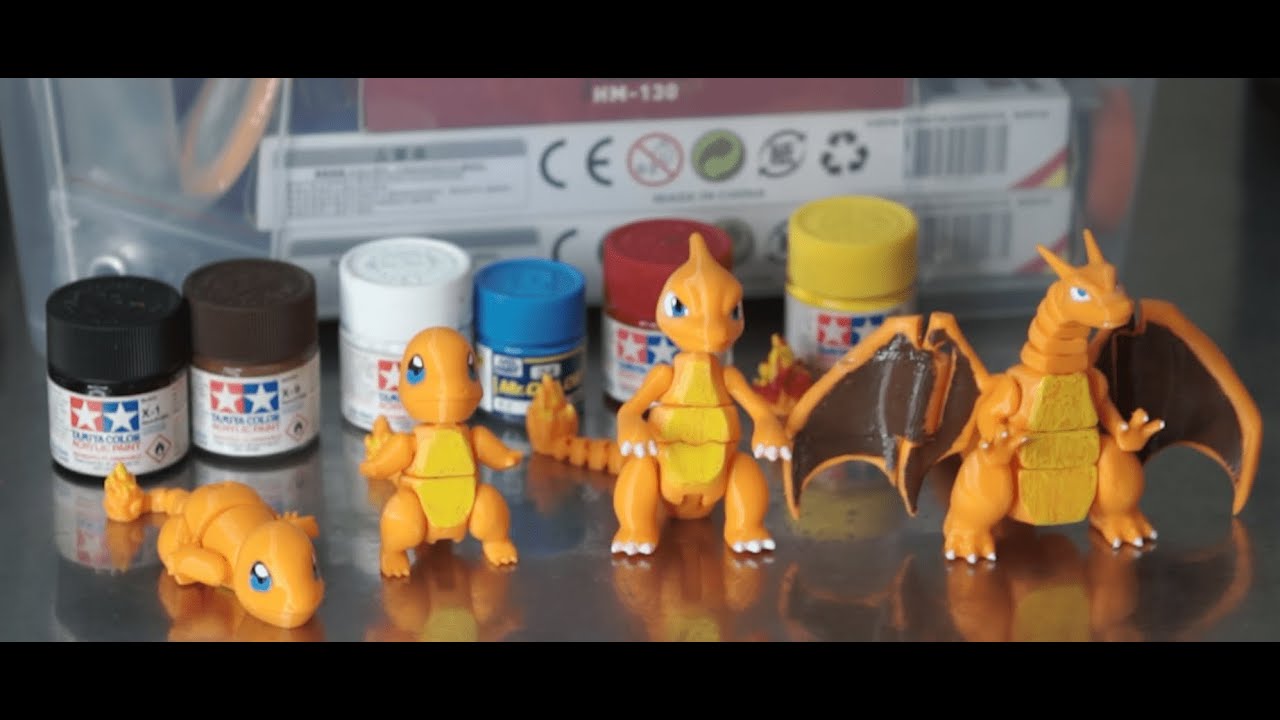3D printed flexi Pokemon - Charmander - YouTube
