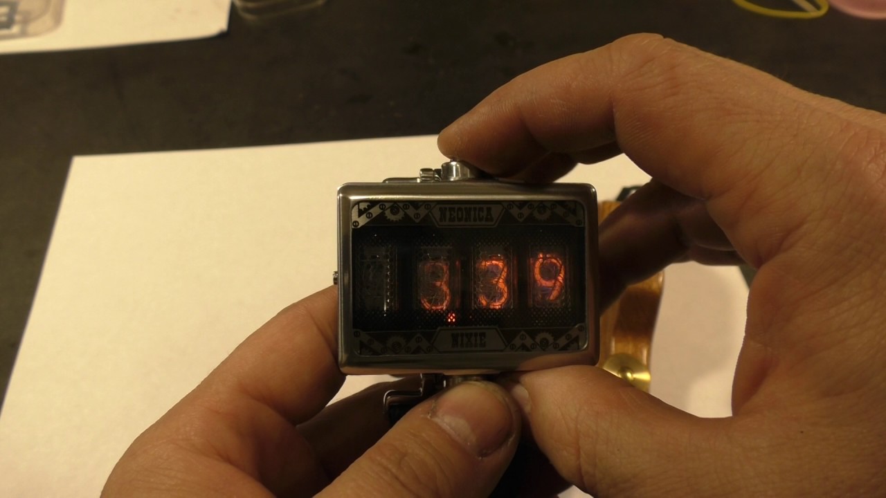 Neonica Nixie watch - YouTube