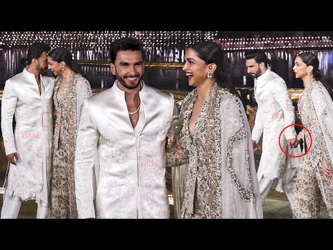 Ranveer Singh Caring Husband Holding Wife Deepika Padukone Hand in Entire Video at NMACC Launch